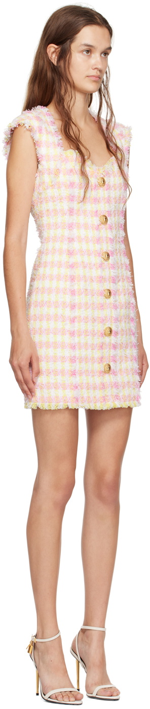 Balmain Pink & Yellow Miami Minidress Balmain