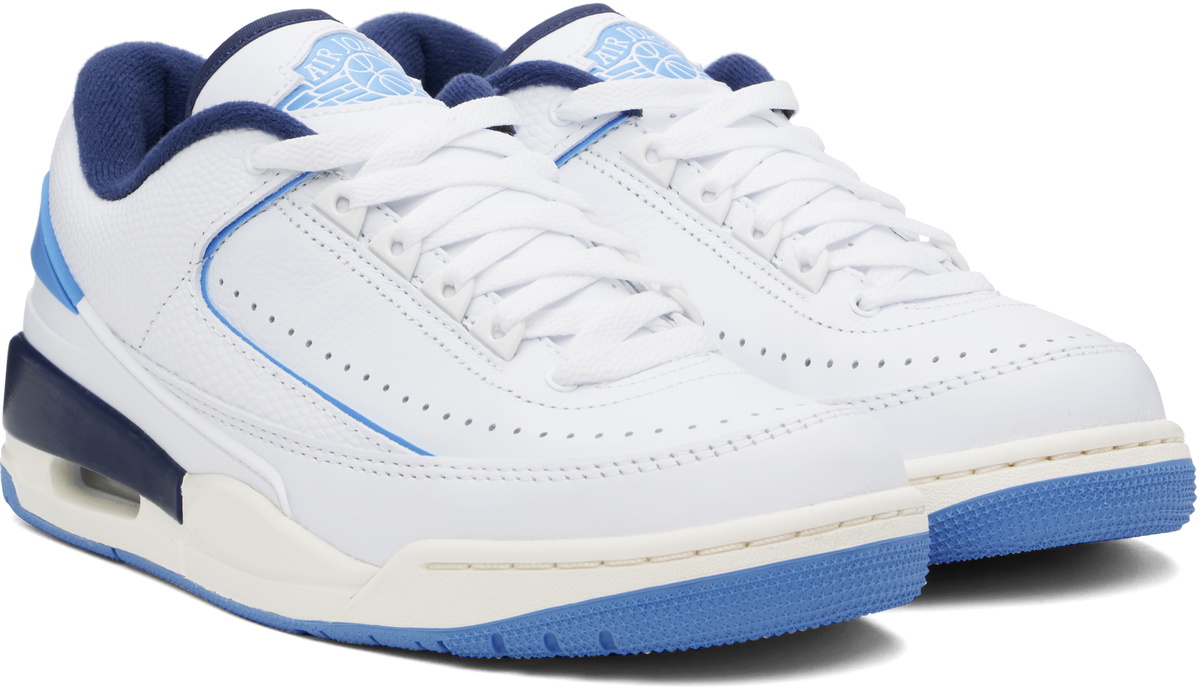 Nike Jordan White & Blue Jordan 2/3 Sneakers Nike Jordan Brand
