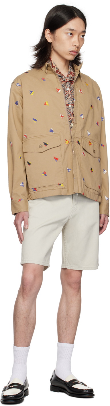 BEAMS PLUS Red Block Print Shirt Beams Plus