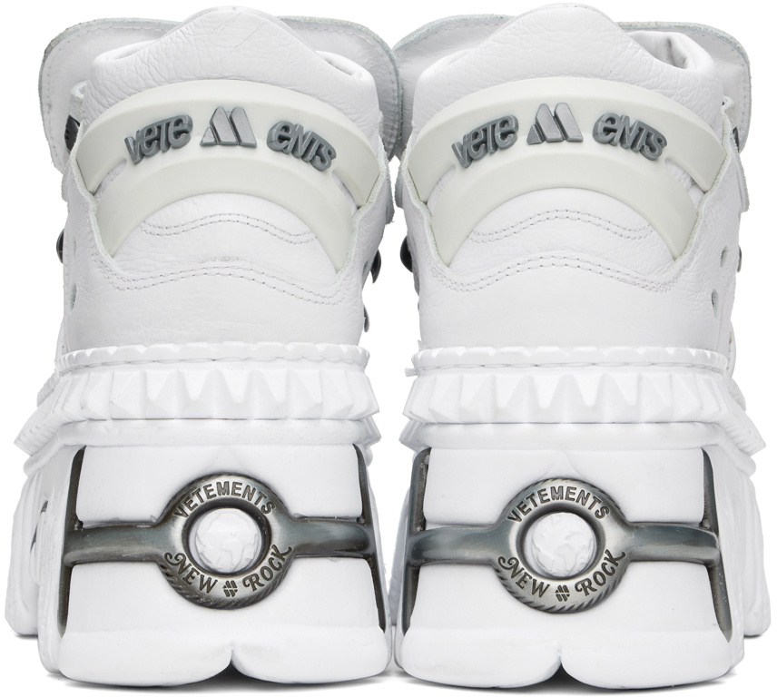 VETEMENTS White New Rock Edition Platform Sneakers Vetements