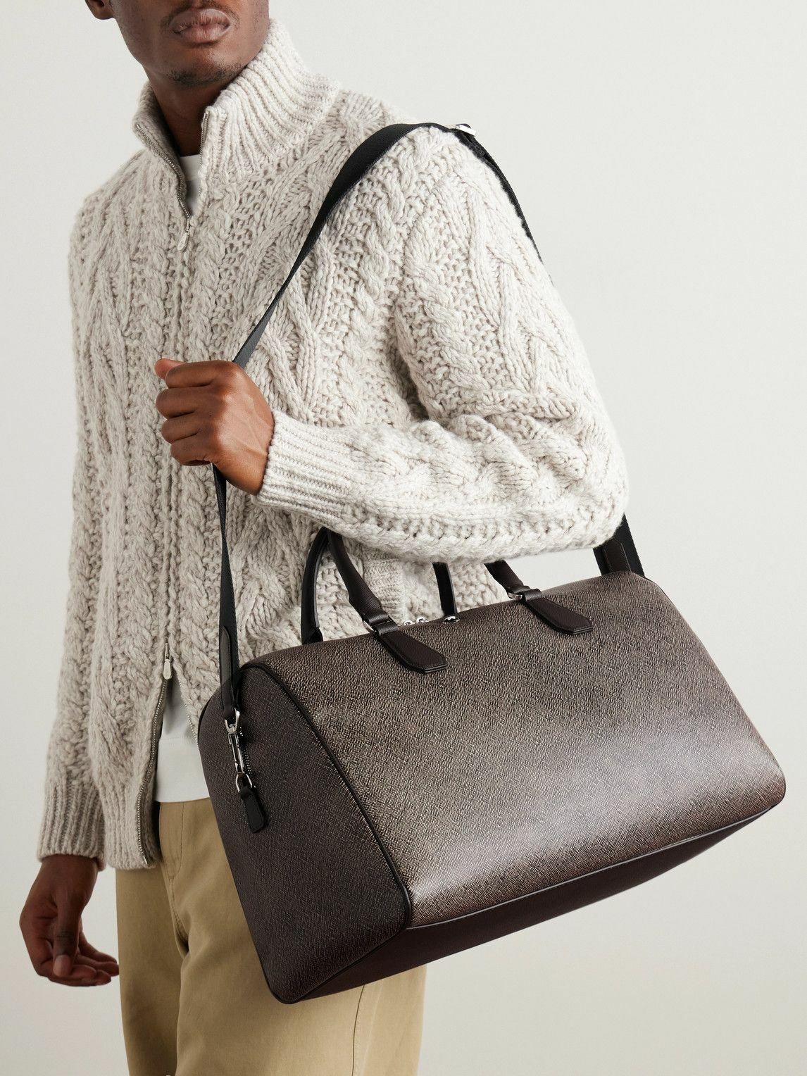 Montblanc - Large 142 Textured-Leather Weekend Bag Montblanc