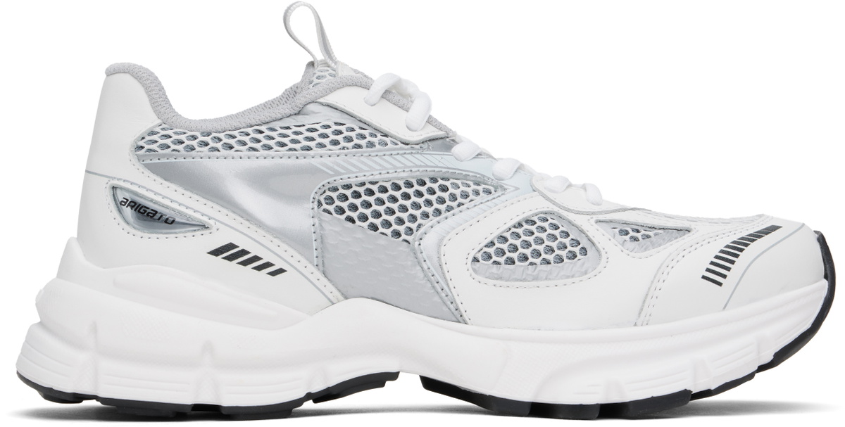 Axel Arigato White & Silver Marathon Runner Sneakers Axel Arigato