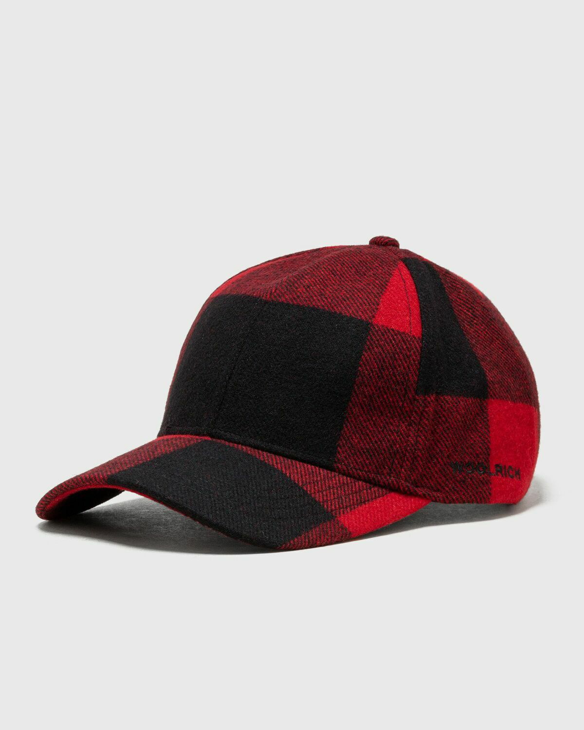 Woolrich Check Baseball Cap Black/Red Caps Woolrich