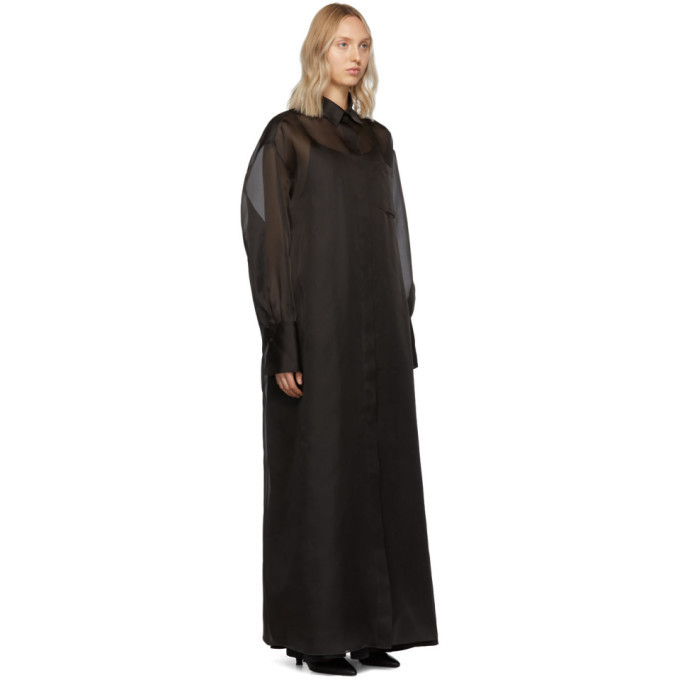 The Row Black Silk Organza Siena Dress The Row