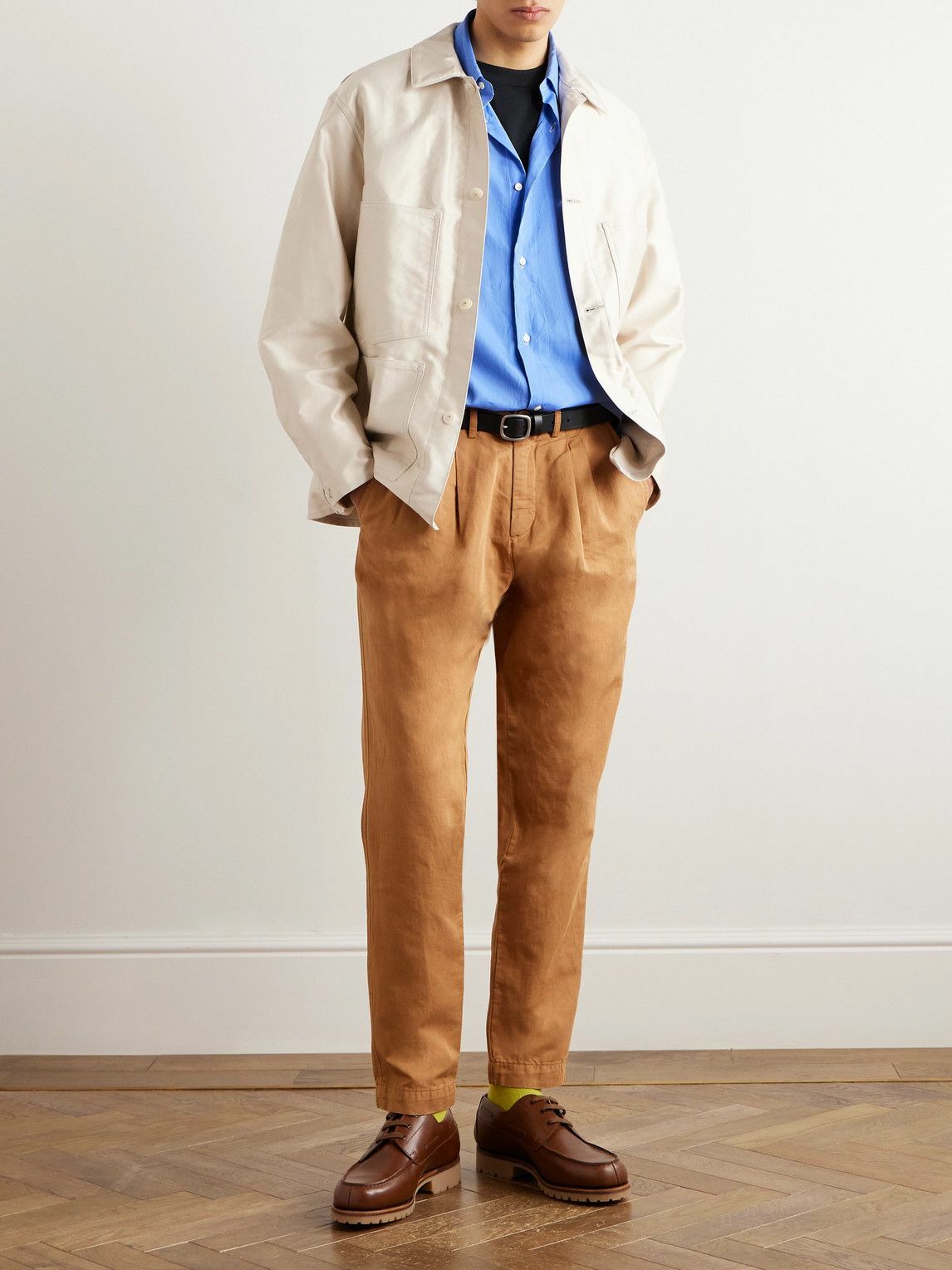 Kaptain Sunshine - Cotton and Silk-Blend Shirt - Blue Kaptain Sunshine