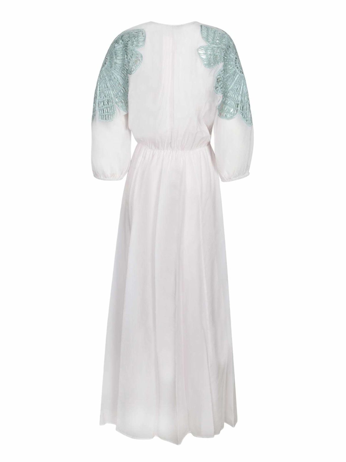 Forte_Forte Embroidered Voile White Midi Dress Forte Forte