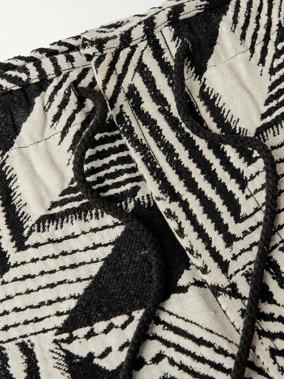 Isabel Marant - Felian Straight-Leg Cotton-Jacquard Drawstring Shorts ...