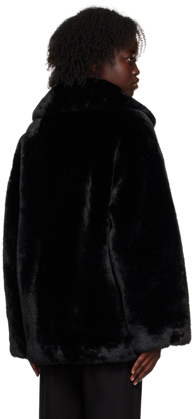 Stand Studio Black Savannah Faux-Fur Jacket Stand Studio