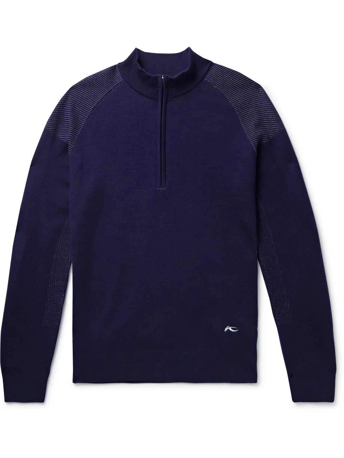 Kjus Golf - Kulm Wool-Blend Half-Zip Golf Top - Blue Kjus Golf