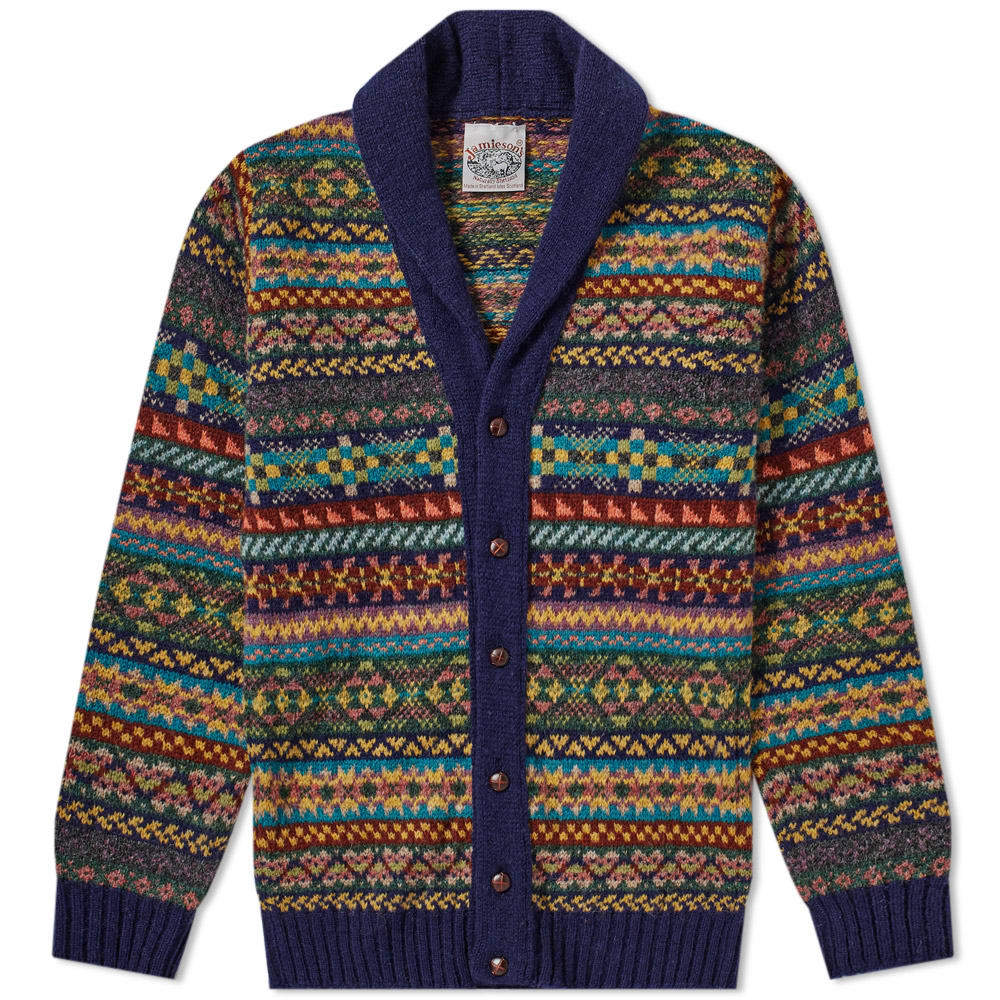 Jamieson's of Shetland Fair Isle Shawl Collar Cardigan Jamieson's of ...