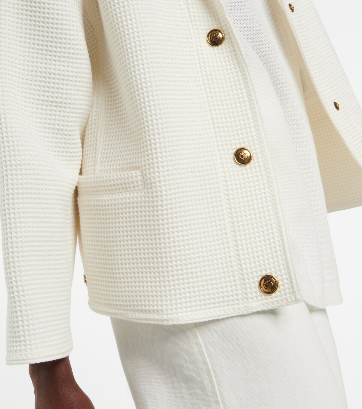 Loro Piana Shana waffle-knit cotton jacket Loro Piana