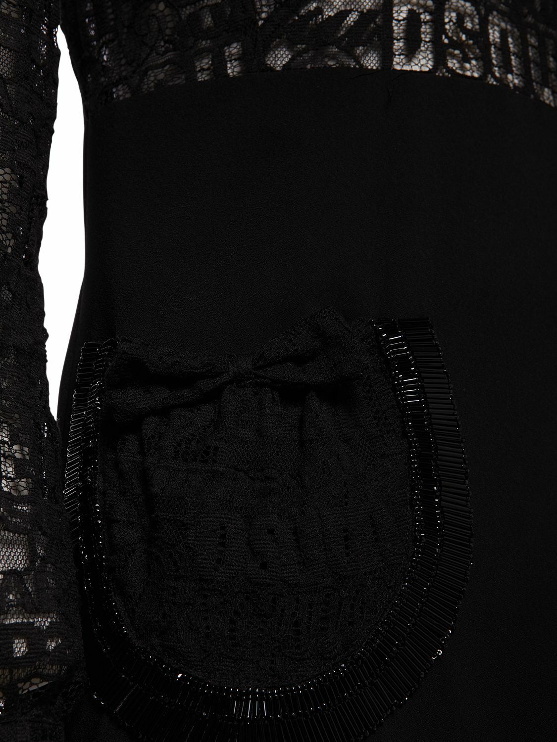DSQUARED2 - Embellished Lace & Cady Mini Dress Dsquared2
