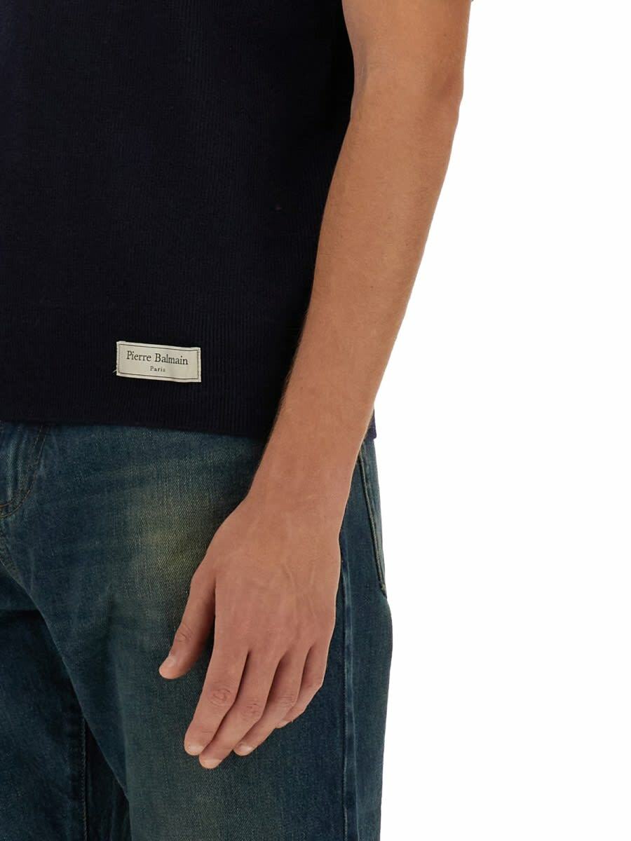 Balmain Merino Wool Polo Shirt Balmain