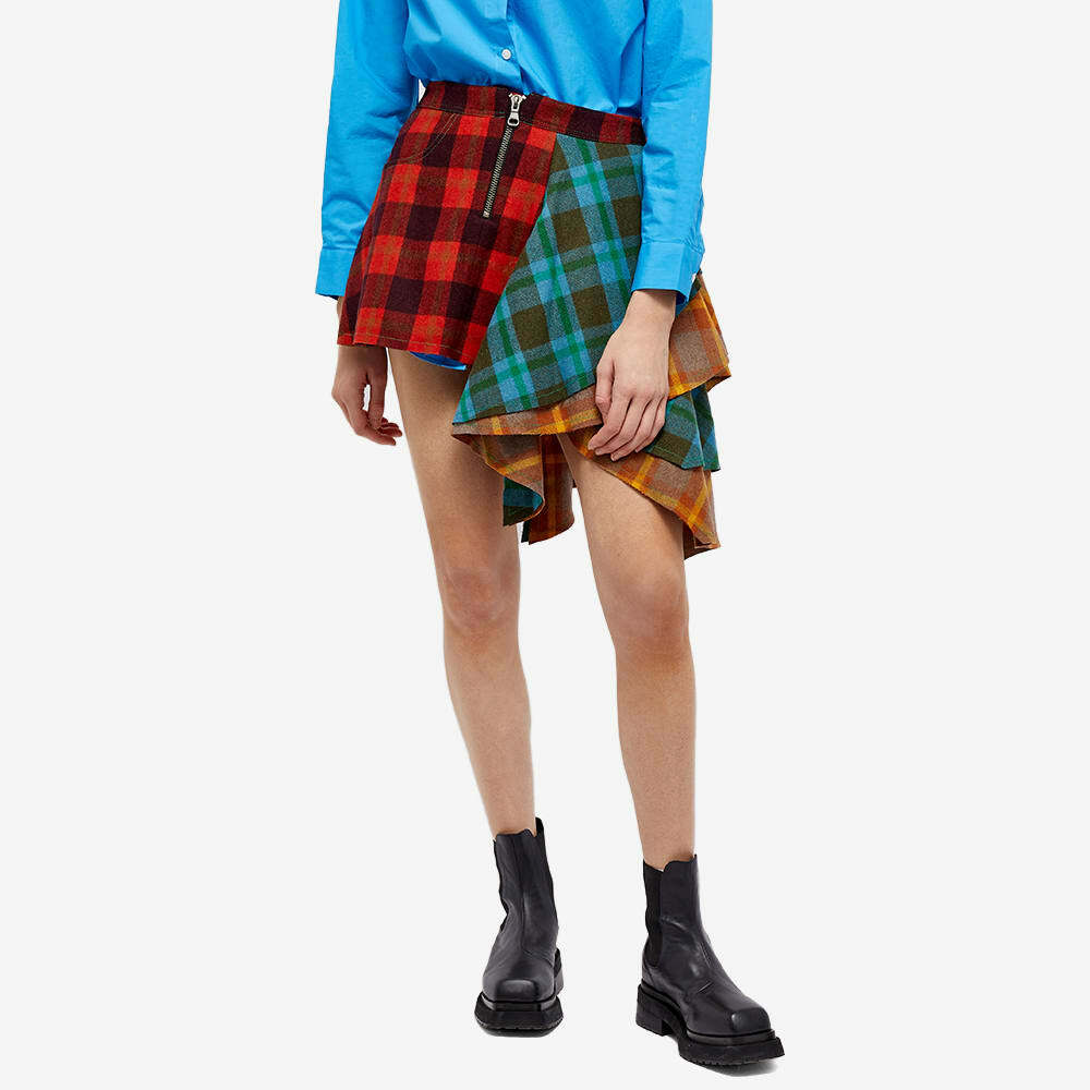 Andersson Bell Women's Mystica Check Asymmetric Skirt in Multi ...