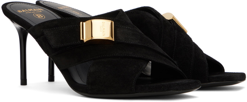 Balmain Black Uma Mules Balmain