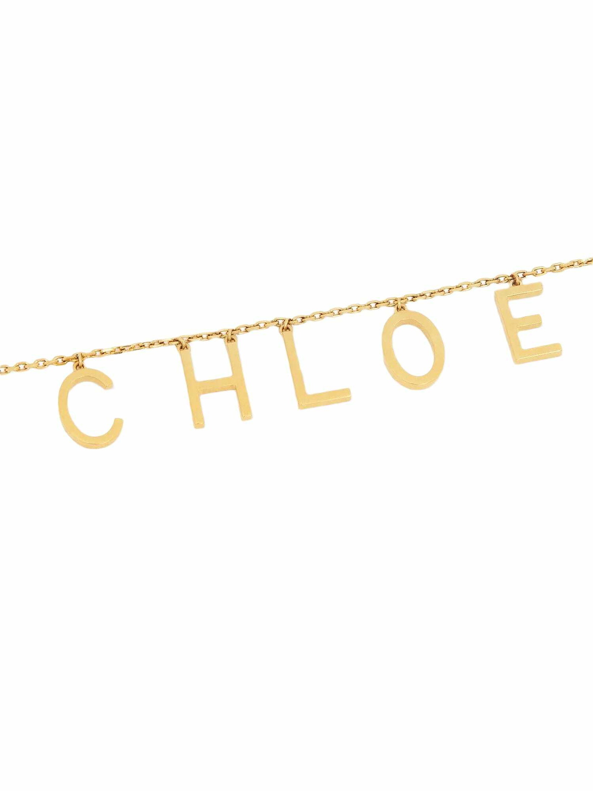 Chloé Letters Brass Necklace Chloe