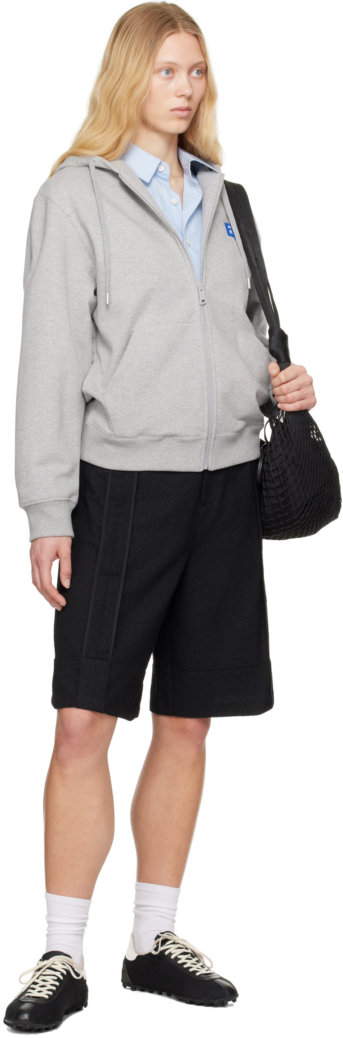 ADER error Gray Sig; TRS Tag 01 Zip-Up Hoodie ADER error