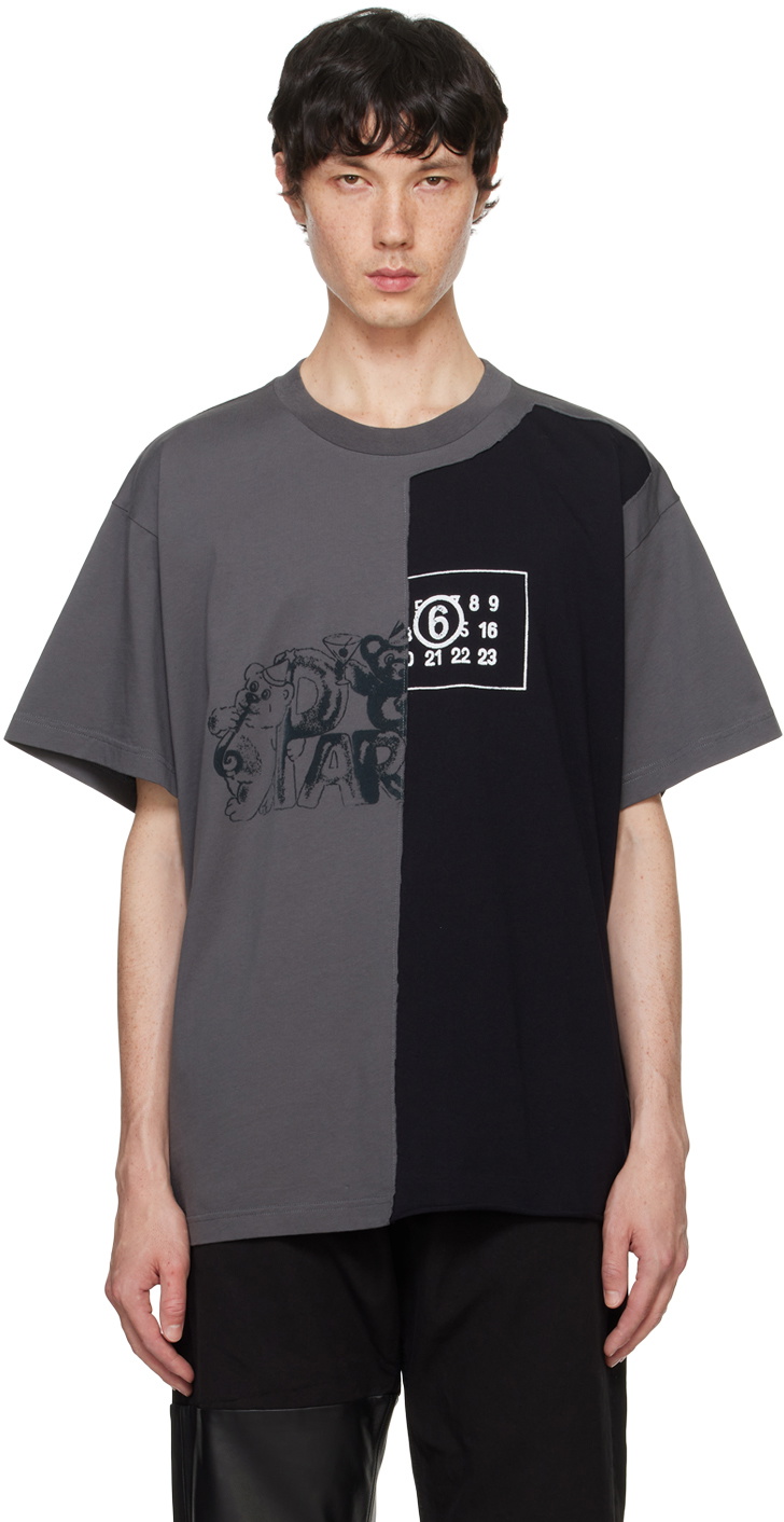 MM6 Maison Margiela Gray 'Party' T-Shirt MM6 Maison Margiela