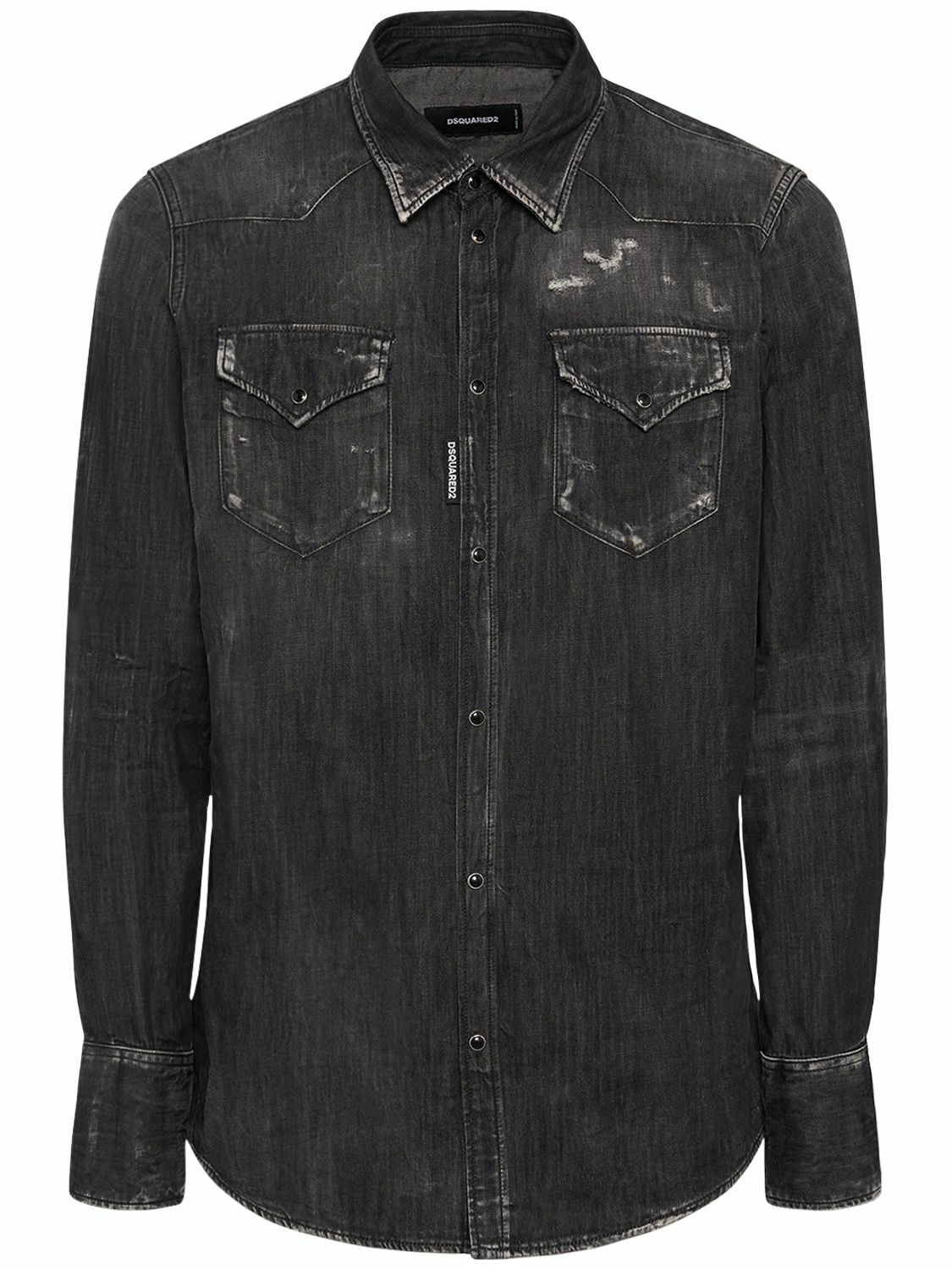 DSQUARED2 - Western Cotton Denim Shirt Dsquared2