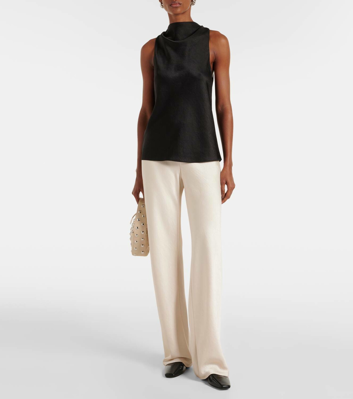 Vince High-rise satin wide-leg pants Vince