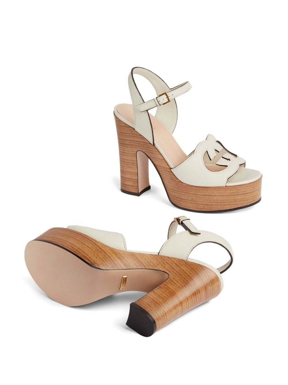 GUCCI - Leather Heel Sandals Gucci