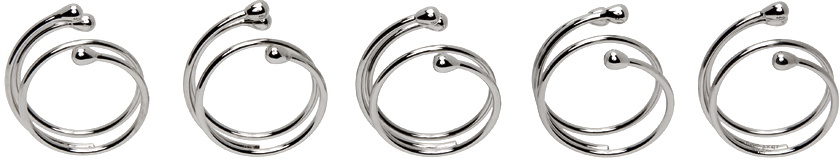 HUGO KREIT Silver Spring 5 Ring Set Hugo Kreit