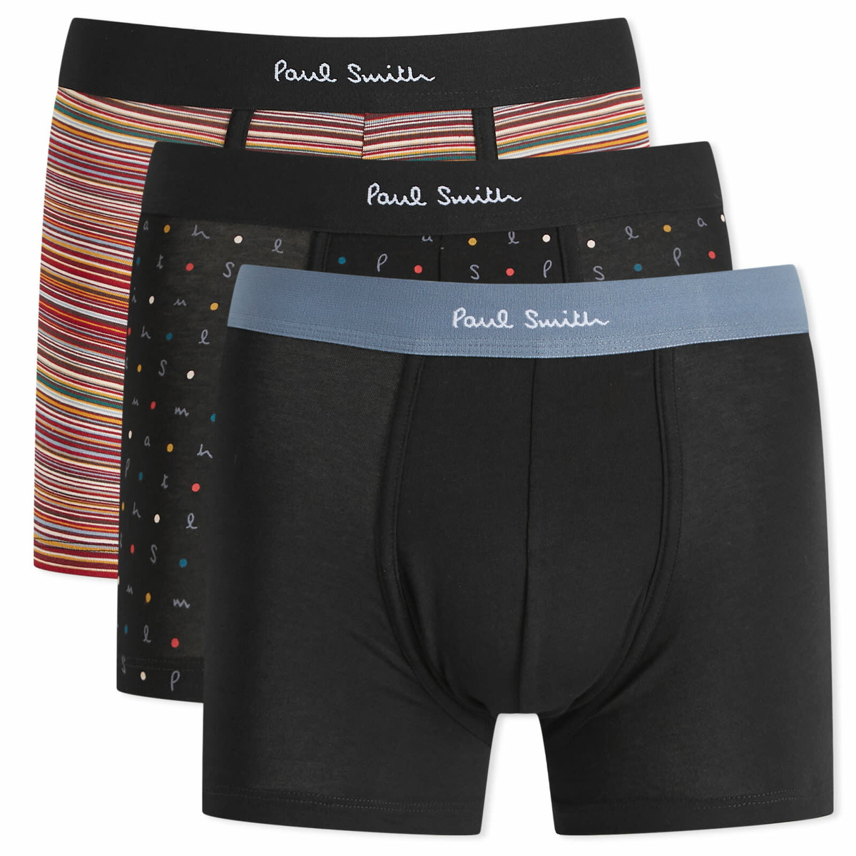 Paul Smith Men's Multi Print Trunks - 3 Pack in Black Paul Smith