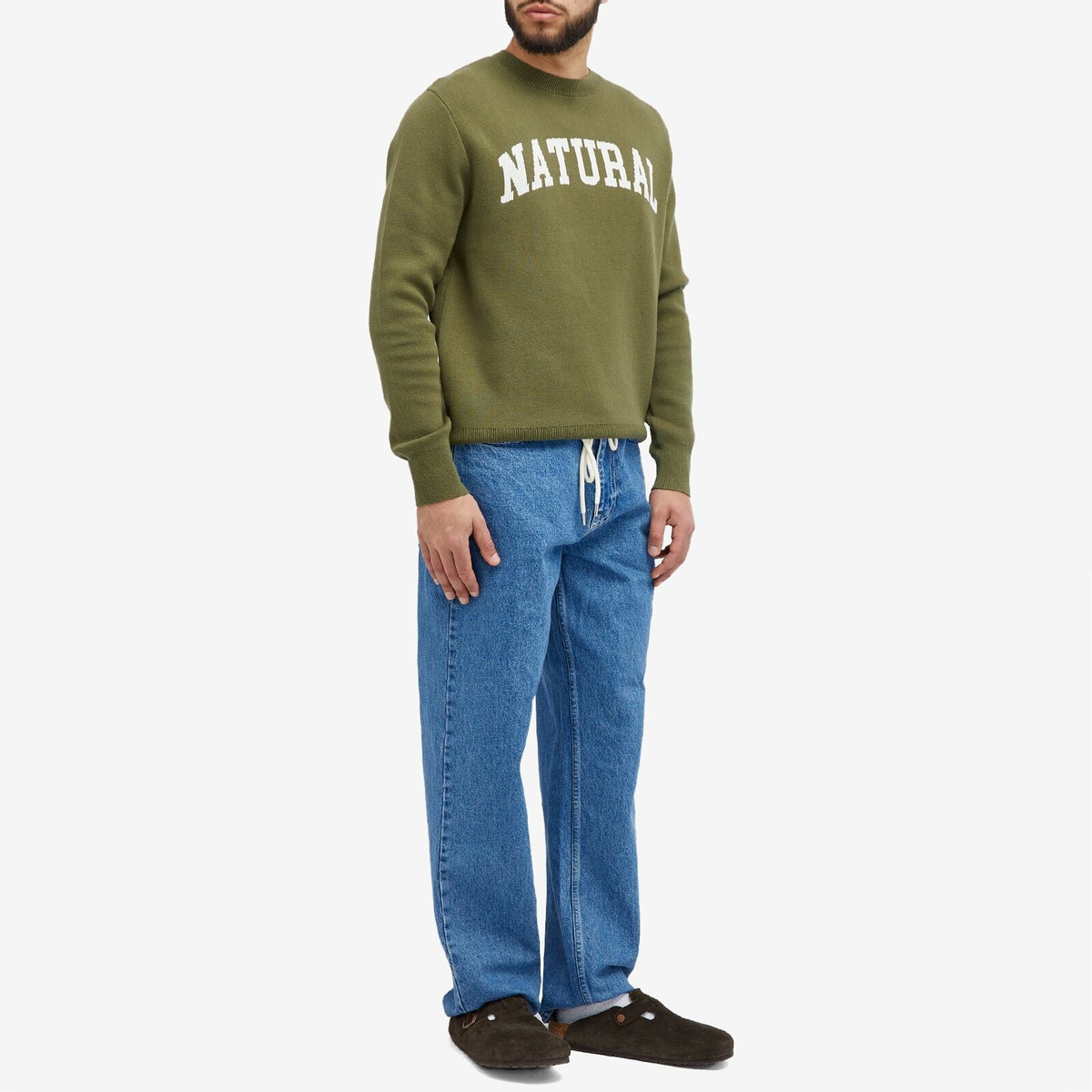 Museum of Peace and Quiet Men's Natural Sweater in Olive Museum of ...