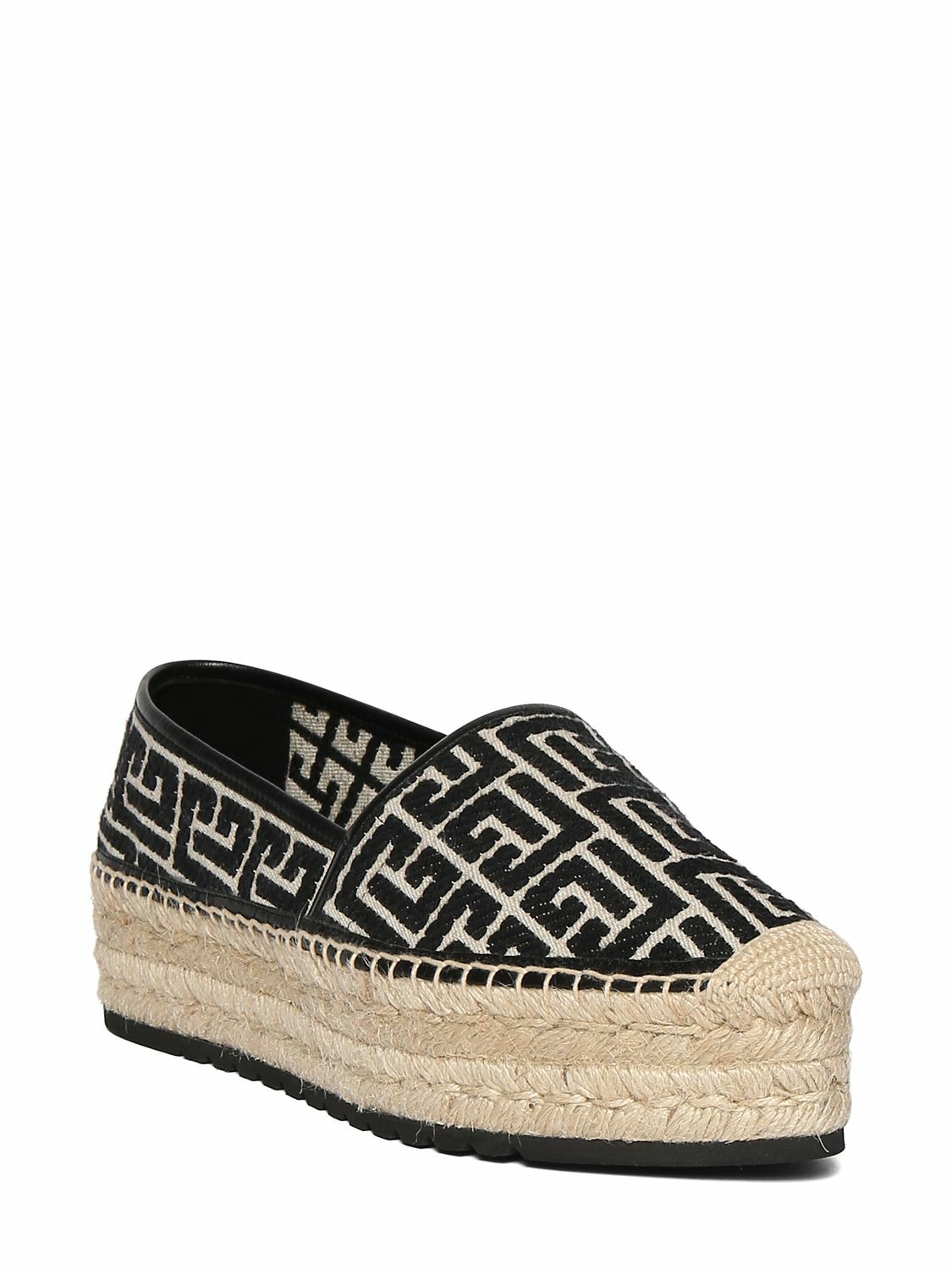 BALMAIN 40mm Alex Monogram Jacquard Espadrilles Balmain