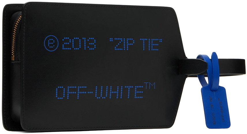 Off-White Black Medium Zip Tie Clutch Off-White