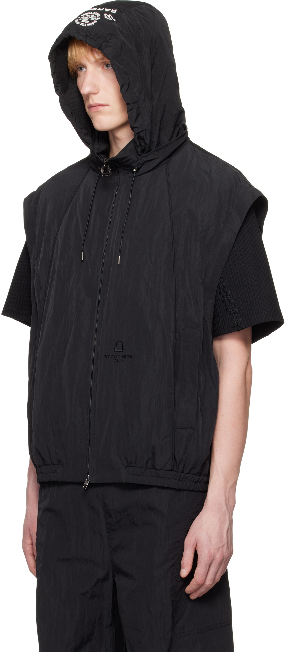 WOOYOUNGMI Black Nylon Track Jacket Wooyoungmi