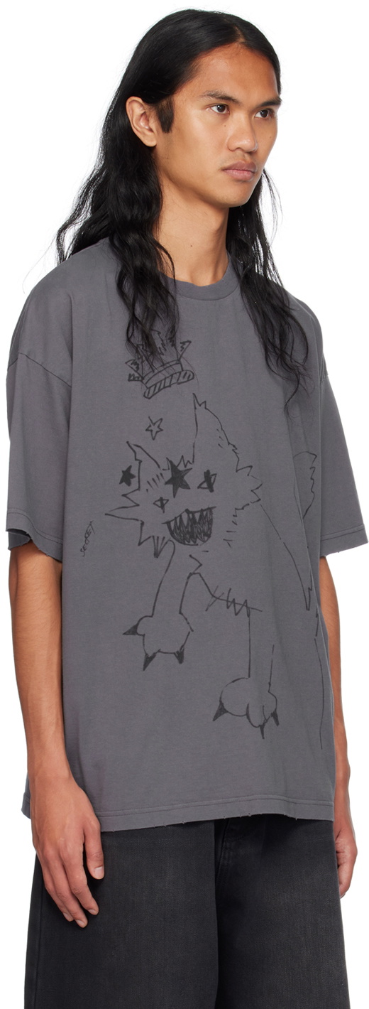 We11done Gray Monster T-Shirt We11done