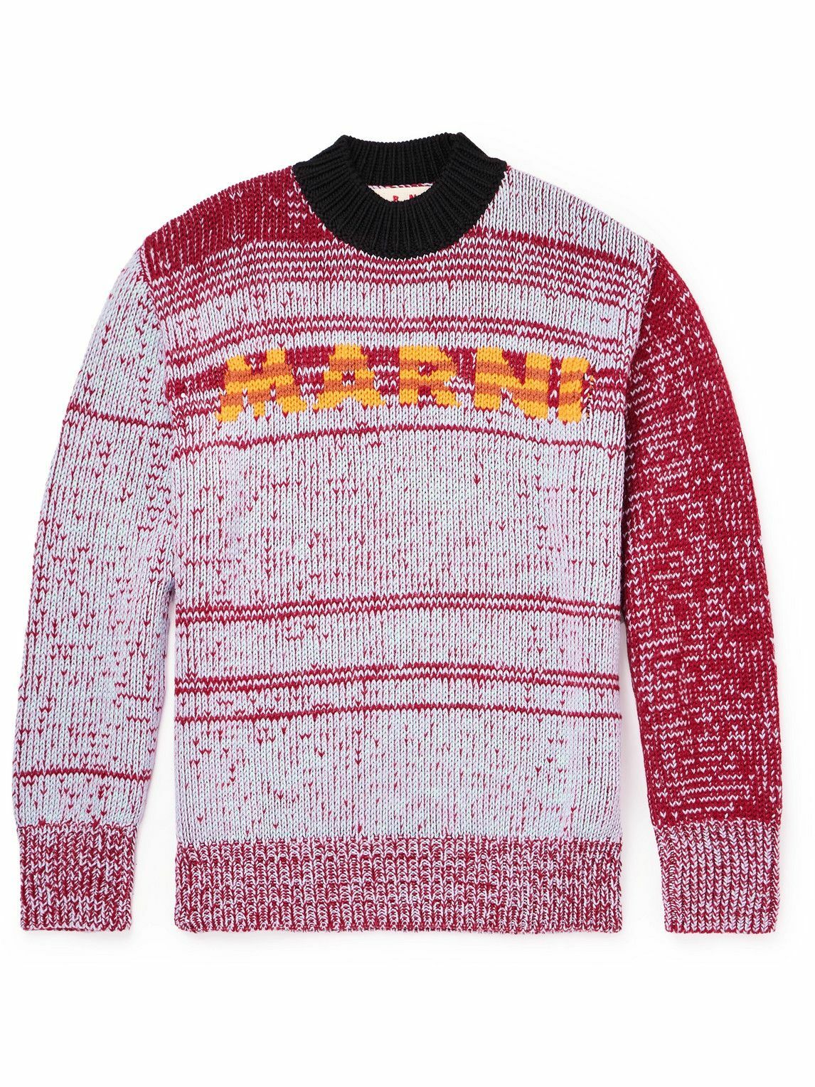 Marni - Logo-Intarsia Wool Sweater - Red Marni