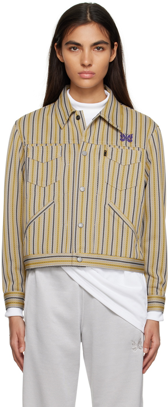 NEEDLES Multicolor Striped Denim Jacket Needles