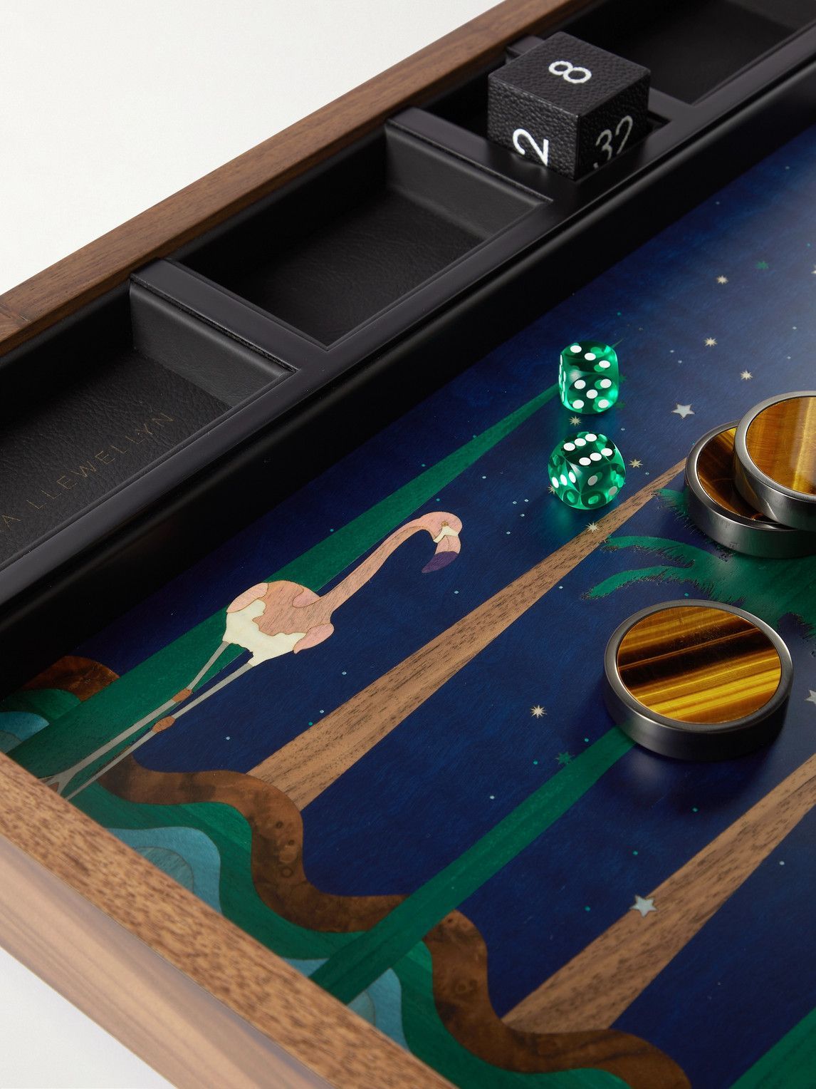 Alexandra Llewellyn - Midnight Marquetry Wood, Leather and Multi-Stone ...