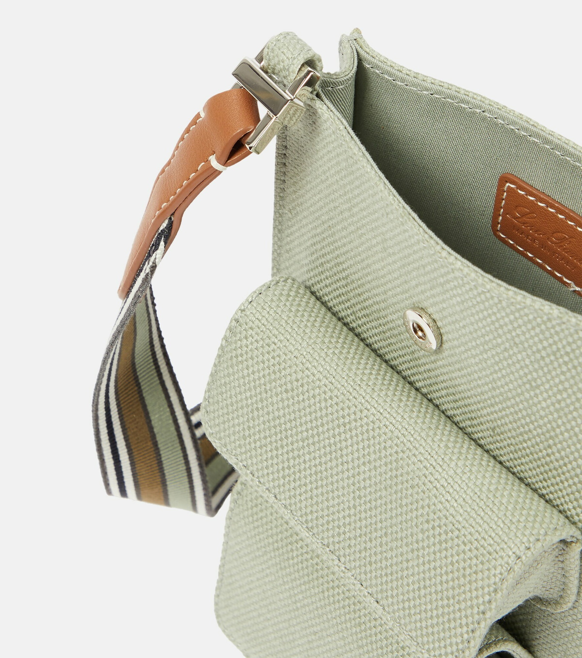 Loro Piana - The Suitcase Stripe canvas crossbody bag Loro Piana