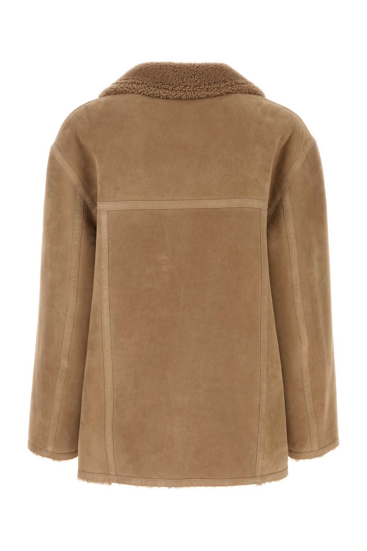 Fendi Camel Shearling Jacket Fendi