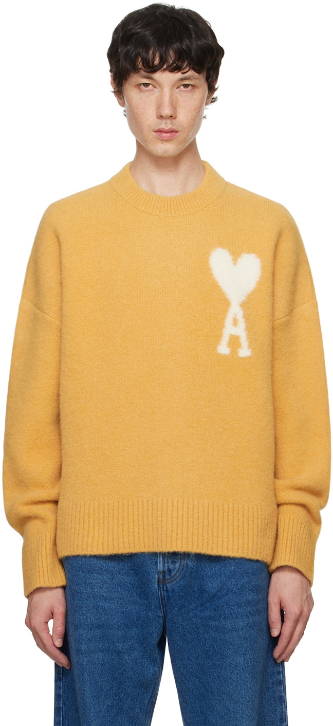 AMI Paris Yellow Ami De Cœur Sweater AMI