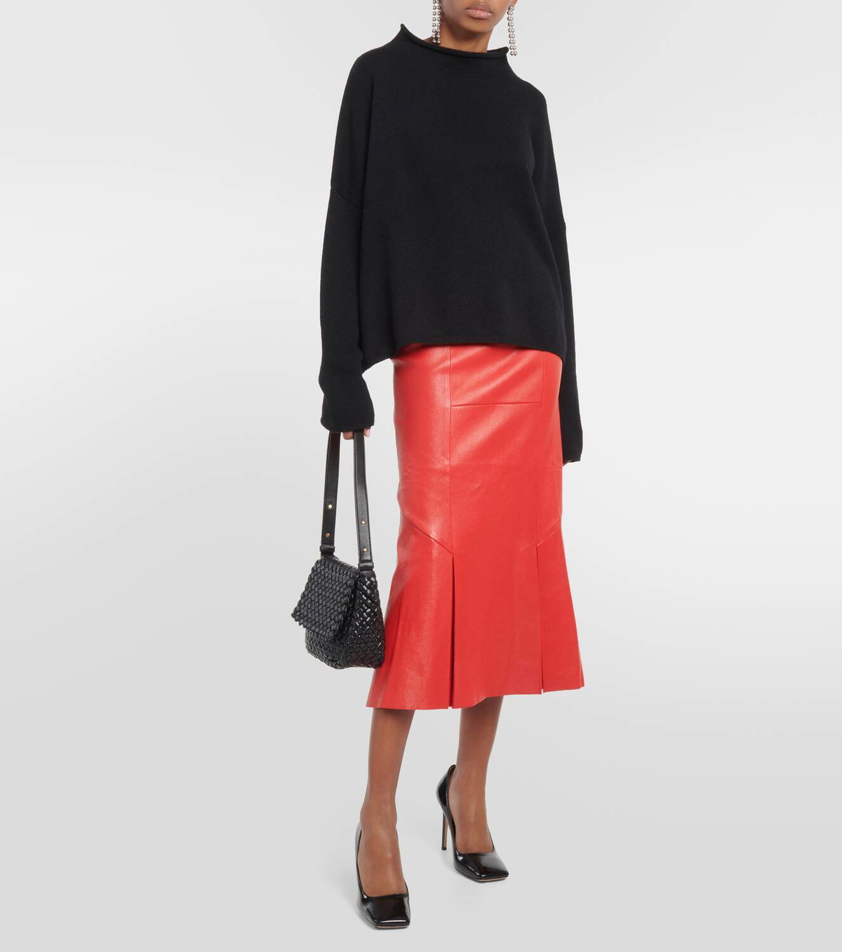 Stouls Lola leather midi skirt Stouls
