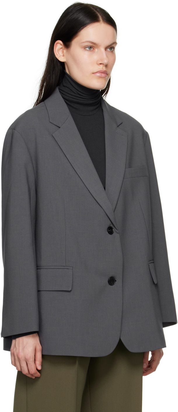 The Frankie Shop Gray Bea Blazer The Frankie Shop
