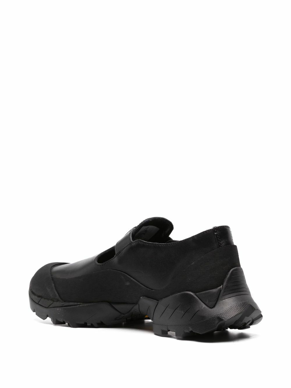 ROA Black Mary Jane Tread Leather Loafers ROA