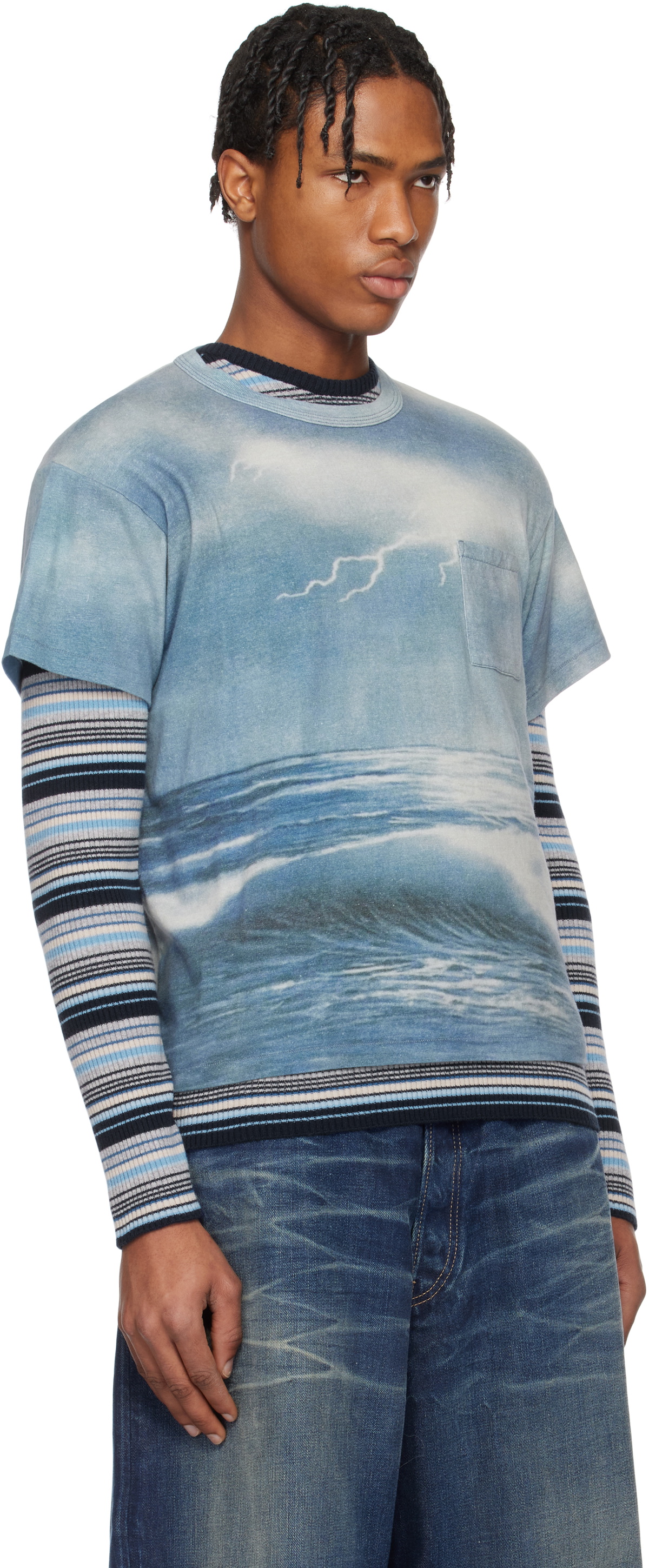 ERL Blue Storm T-shirt ERL