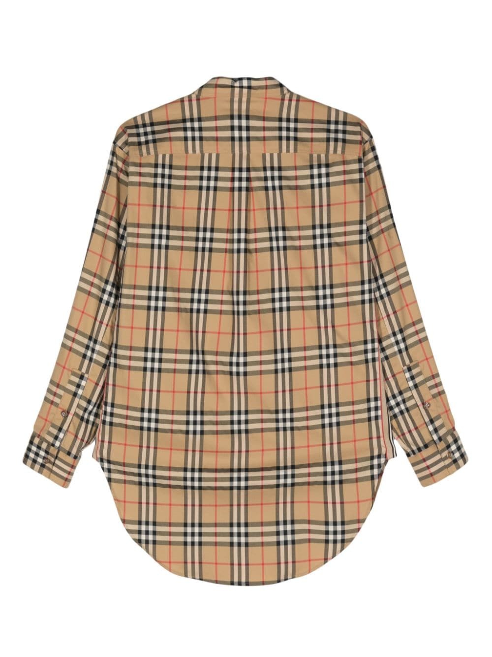BURBERRY - Check Motif Cotton Shirt Burberry