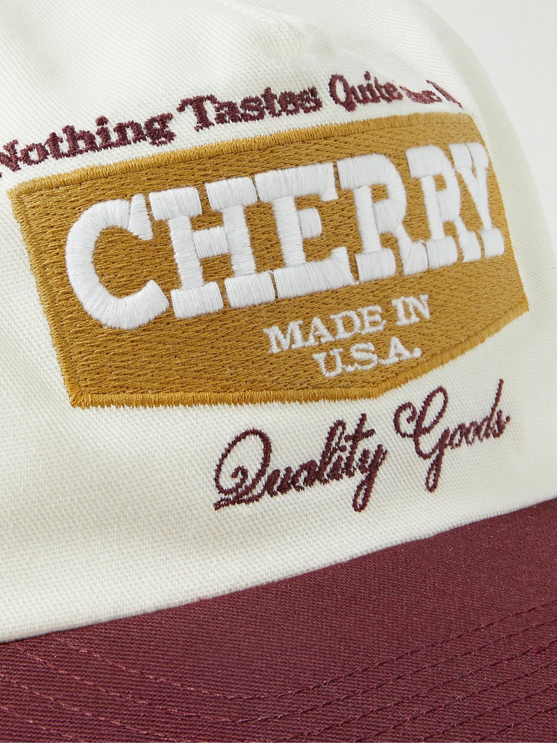 CHERRY LA - Logo-Embroidered Colour-Block Cotton-Twill Baseball Cap ...