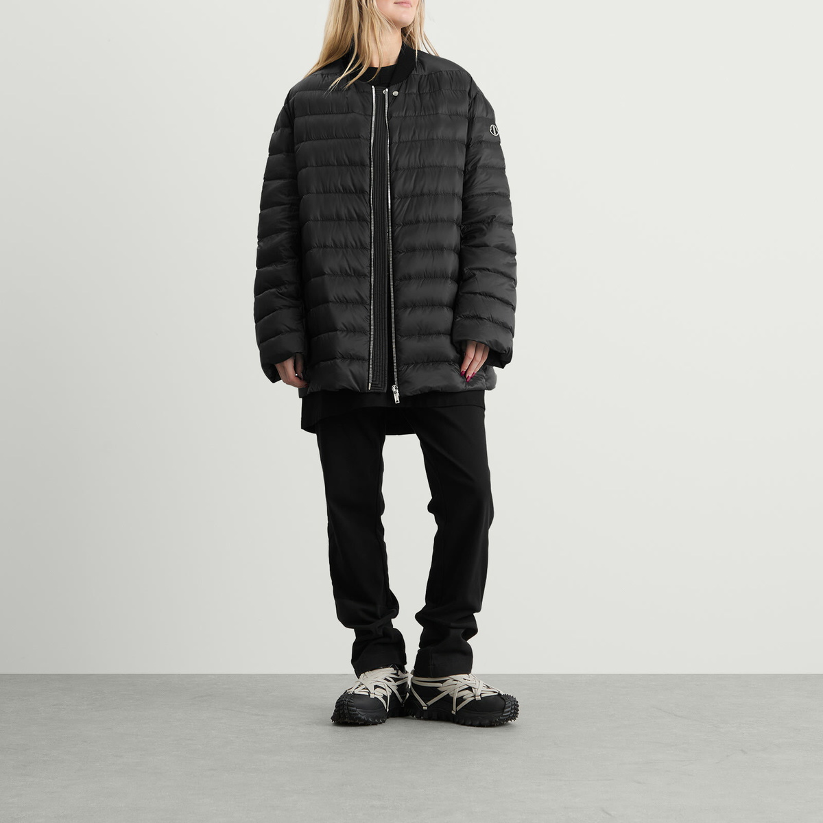 Rick Owens x Moncler Flight Parka Jacket in Black Rick Owens