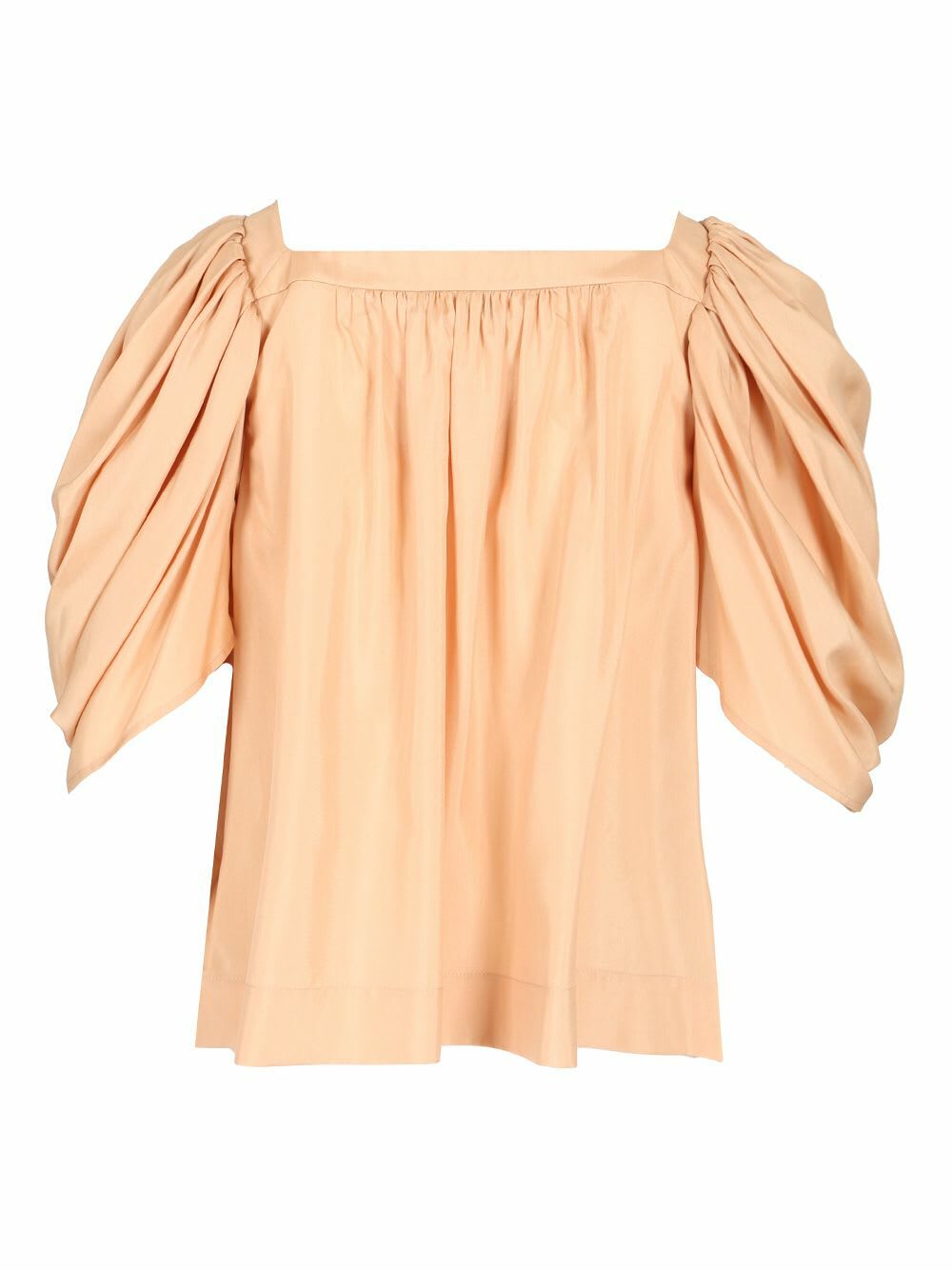 Chloé Biscuit Pink Pleated Top Chloe