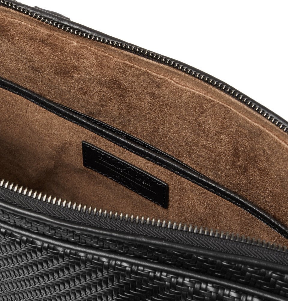 Ermenegildo Zegna - Pelle Tessuta Leather Briefcase - Black Ermenegildo ...