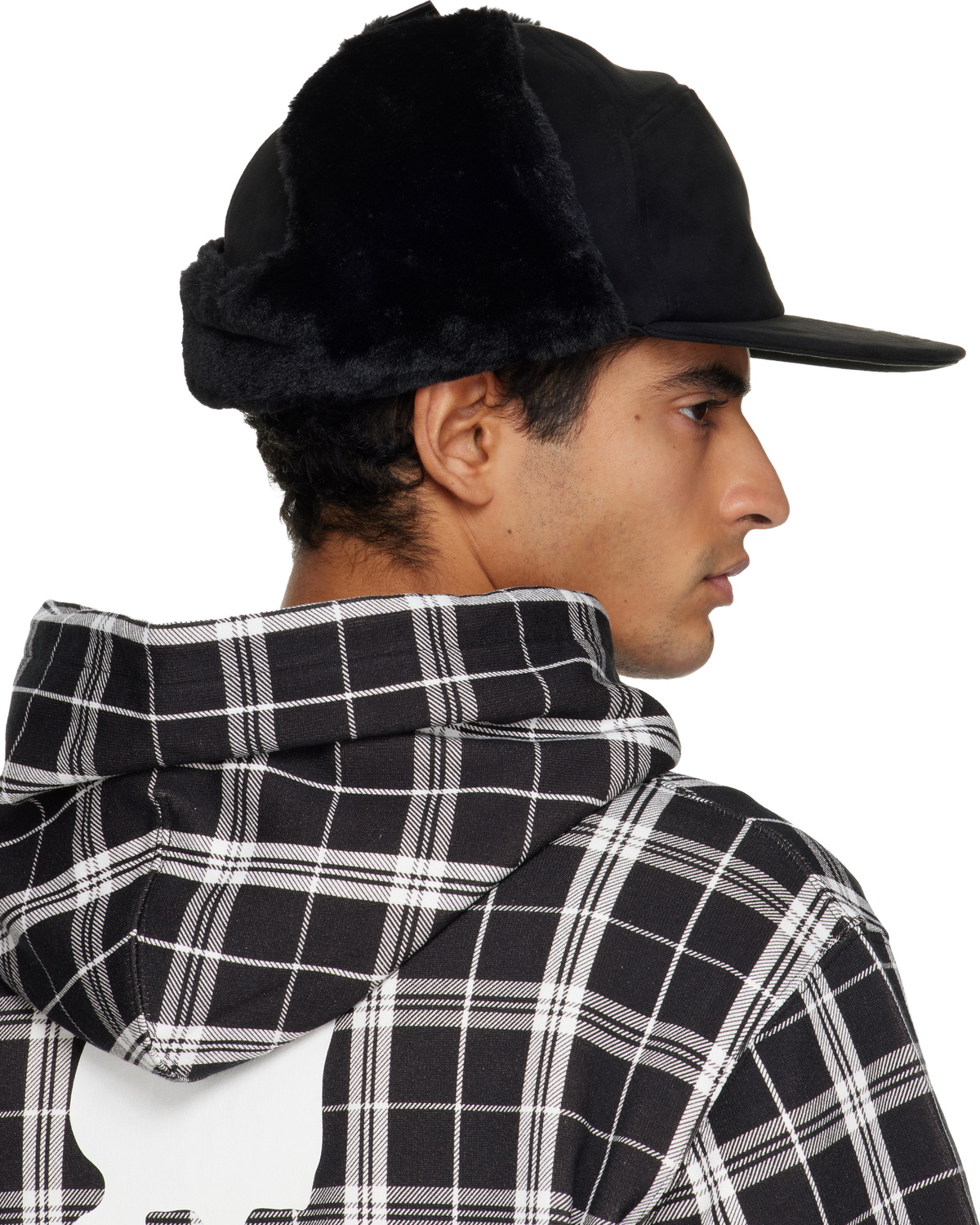 mastermind JAPAN Black MJ Faux Fur Flying Cap mastermind JAPAN