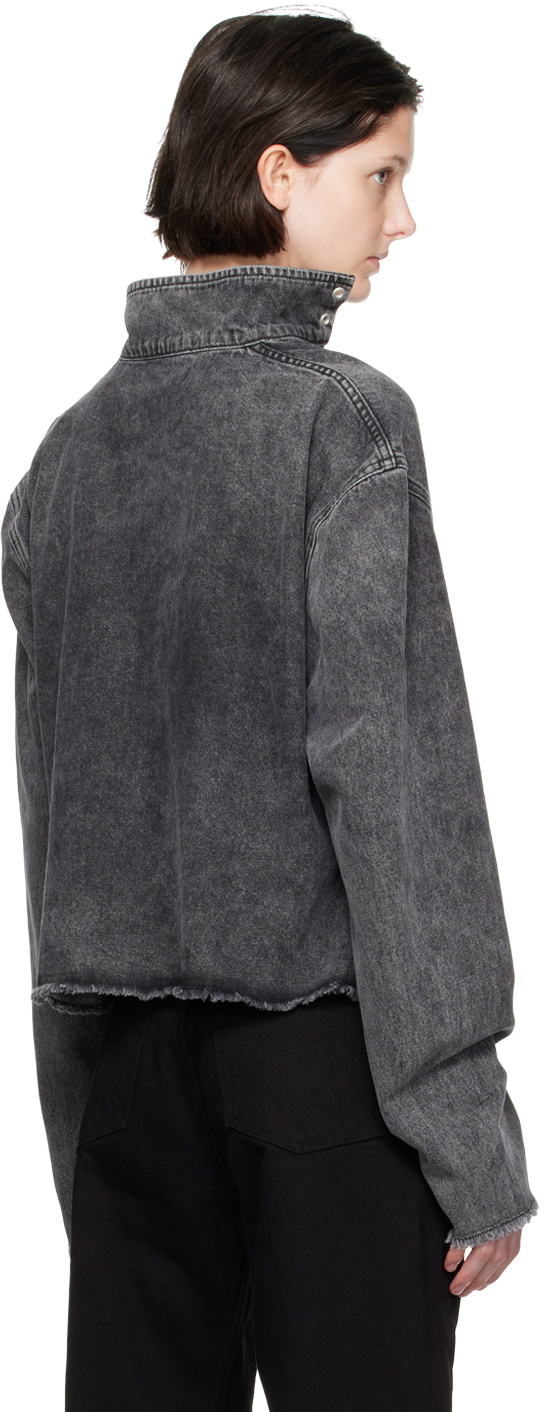 Jade Cropper Black Asymmetric Denim Jacket Jade Cropper