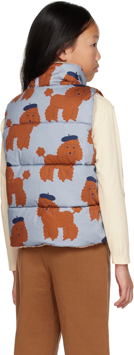 TINYCOTTONS Kids Blue Tiny Poodle Puffer Vest TINYCOTTONS